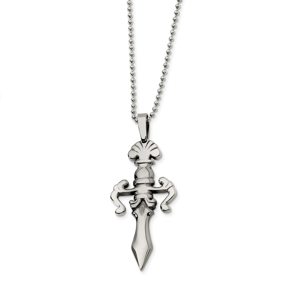 Primal Steel Stainless Steel Dagger 24-inch Necklace - Walmart.com