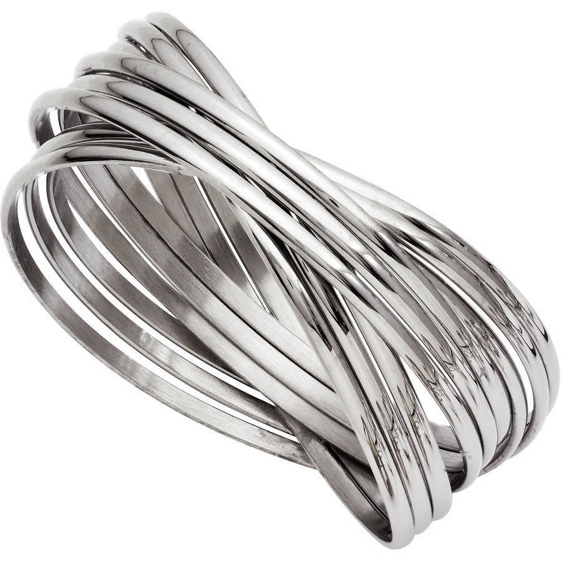 Primal Steel Stainless Steel Intertwined Bangle Bracelet - Walmart.com