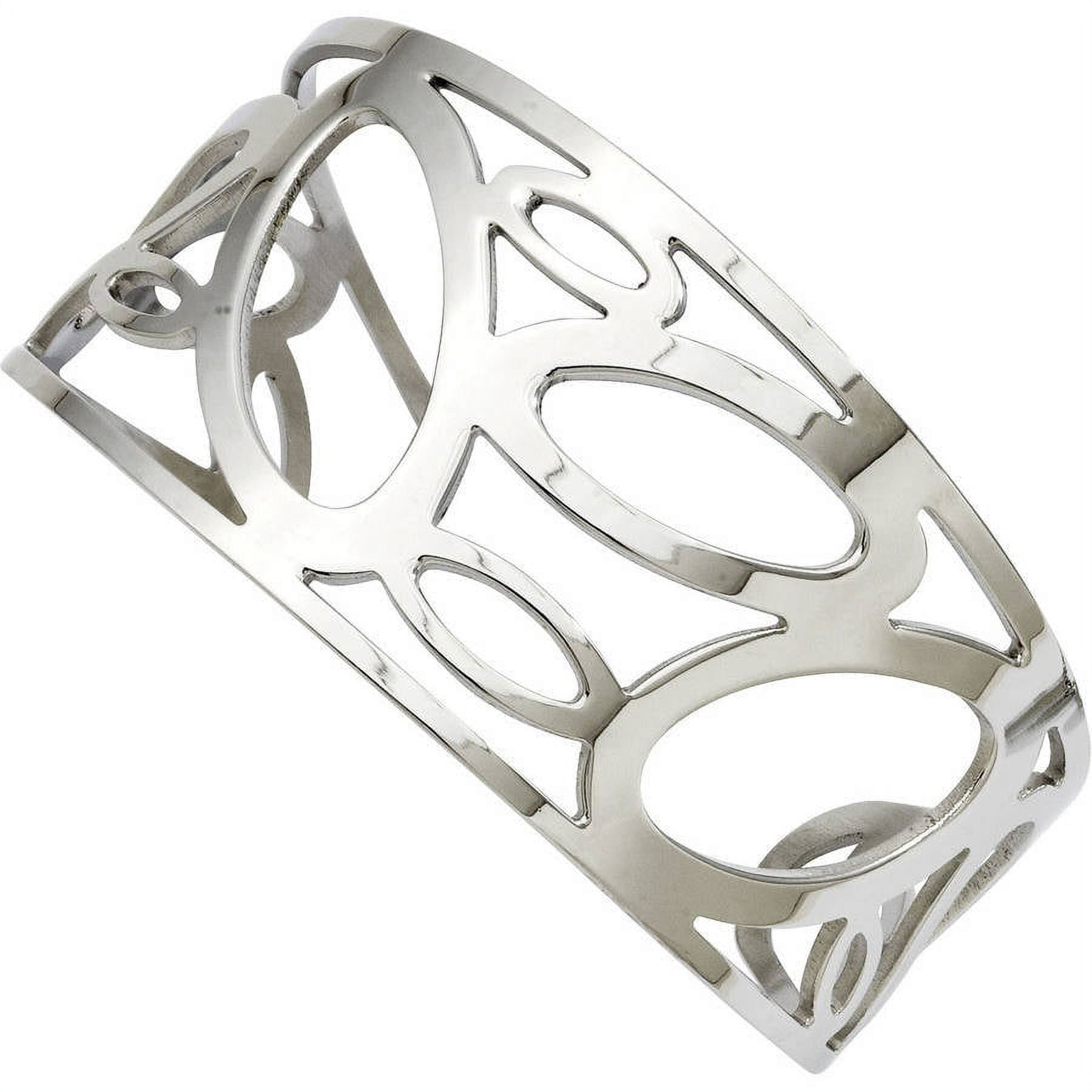 Primal Steel Stainless Steel Ovals Cuff Bangle - Walmart.com