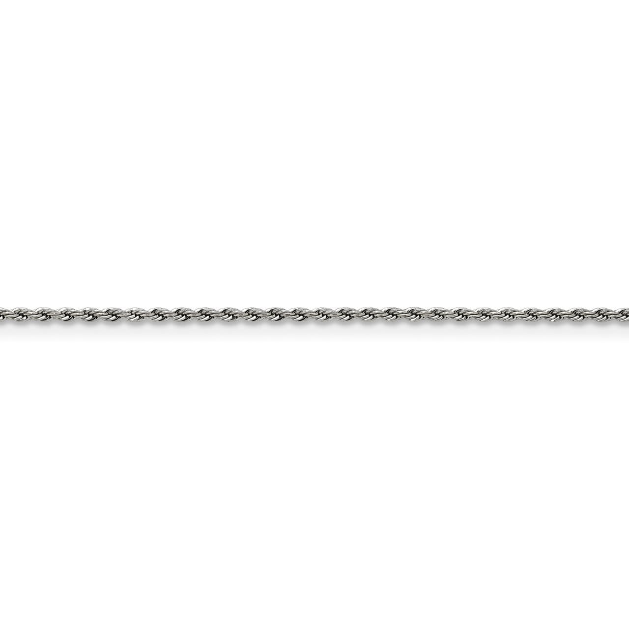 Primal Steel Stainless Steel Polished 1.5mm 22-inch Rope Chain ...