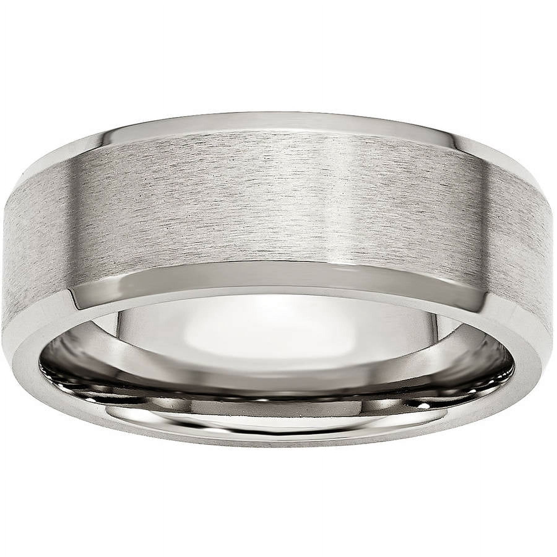 Primal Steel Stainless Steel with Brushed Center 8mm Flat Beveled Edge ...