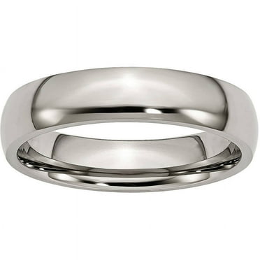 Stainless Steel Ridged Edge 6mm Polished Band, Available in Multiple ...