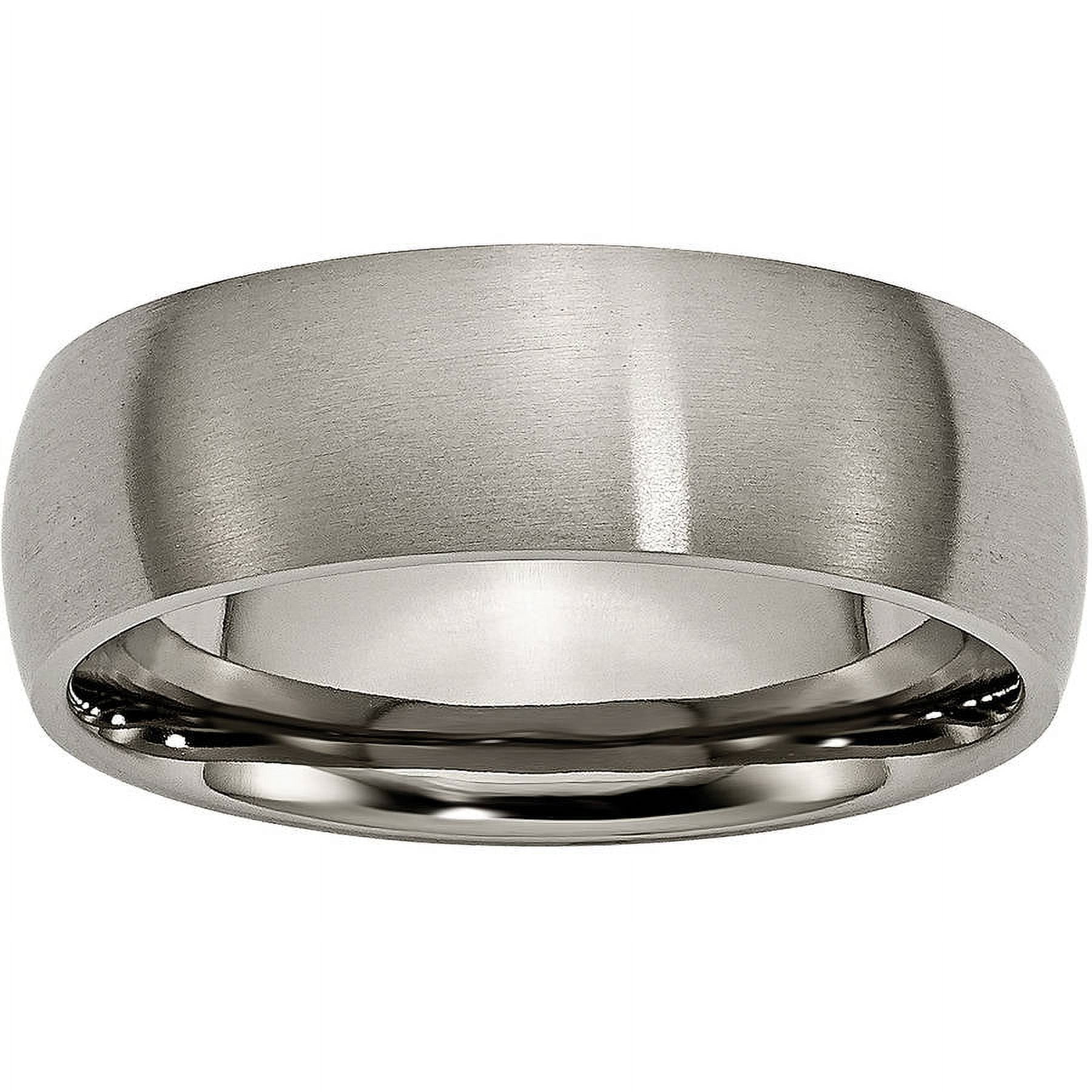 Primal Steel Titanium Brushed 7mm Half Round Band - Walmart.com
