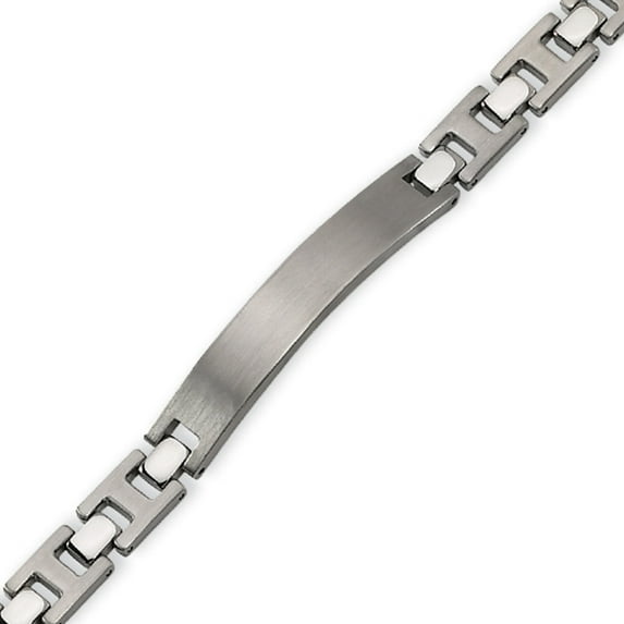 Primal Steel Titanium Brushed and Polished ID 8.5 Inch Bracelet - Walmart.com