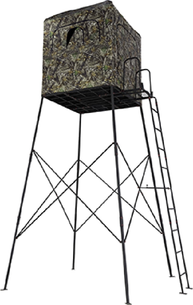 Primal Tree Stands 12' Quad Pod, Hunting Ladder Stand with Enclosure ...