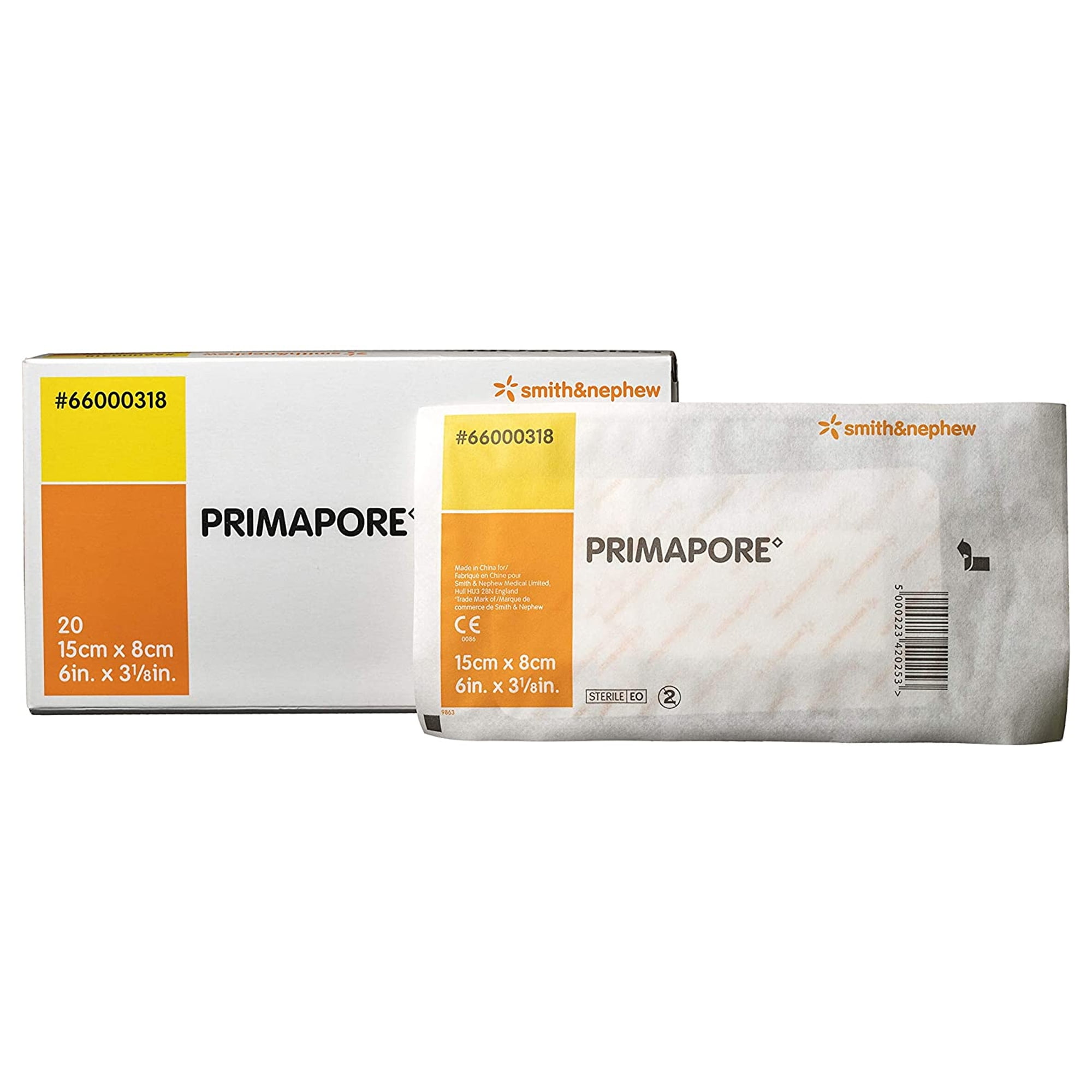 Primapore Sterile Adhesive Dressing, 6x3-1/8 Inches, Water-Resistant ...