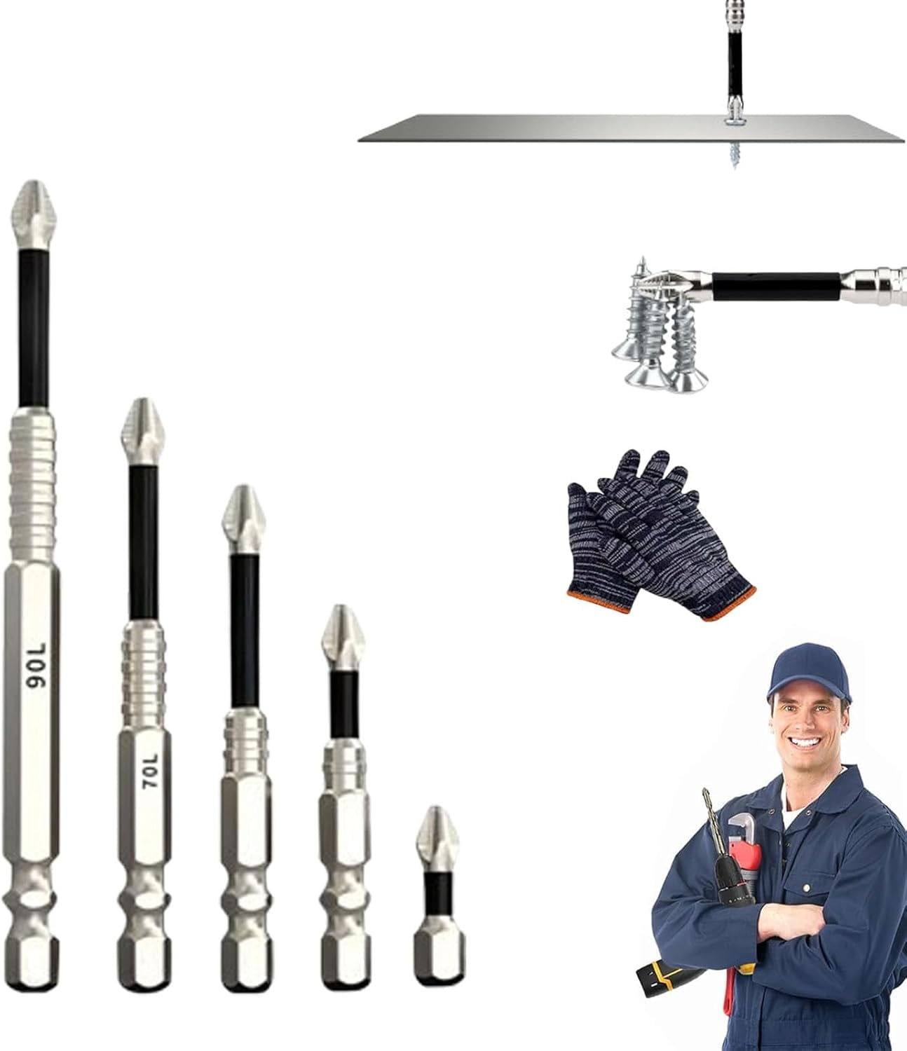 Primarilyx Screw Bits, High Magnetic Screwdriver Drill Bit Set - Alloy ...