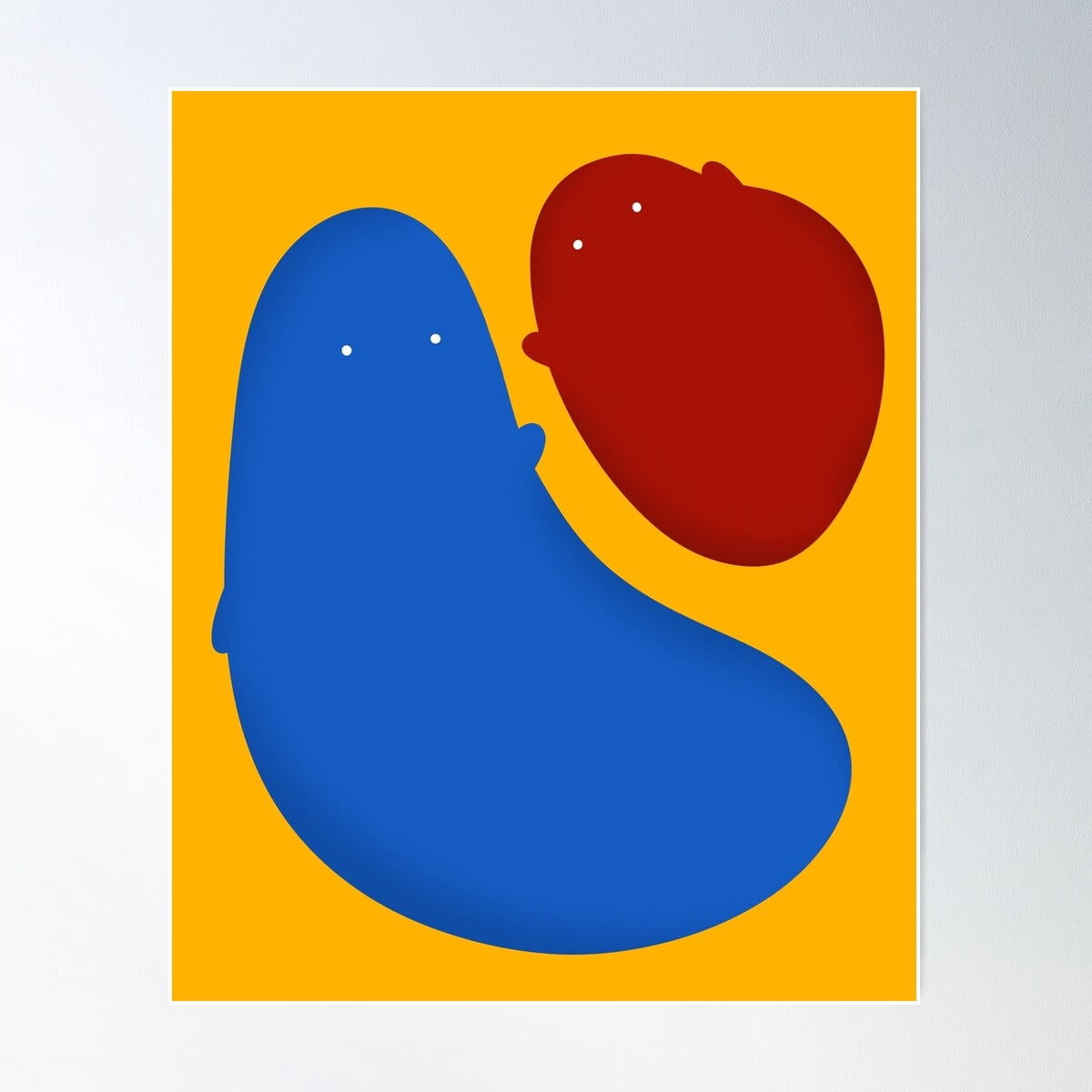 Primary Blobs Poster Wall Art, Modern Wall Decor For Living Room ...