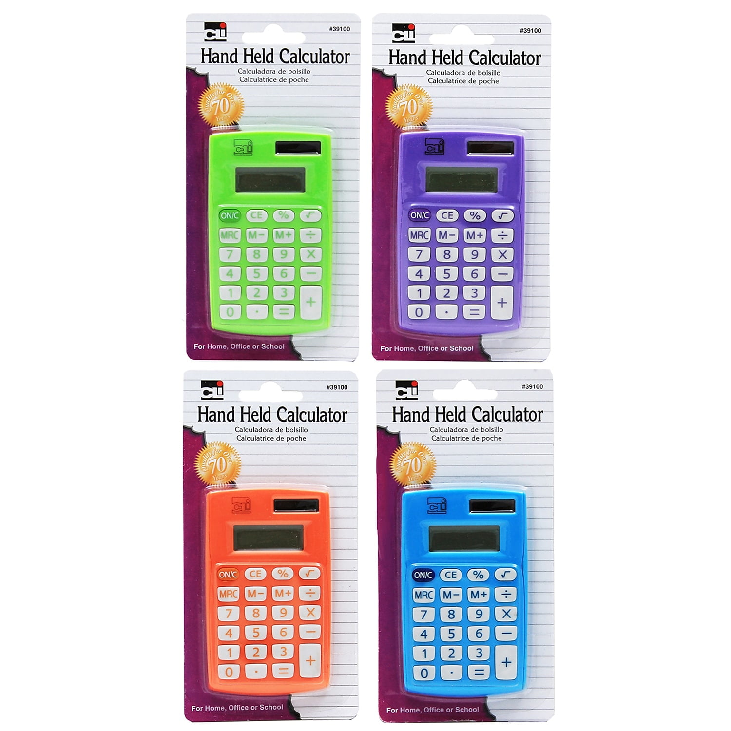 Primary Calculator, 8 Digit Display, Assorted Colors - Walmart.com