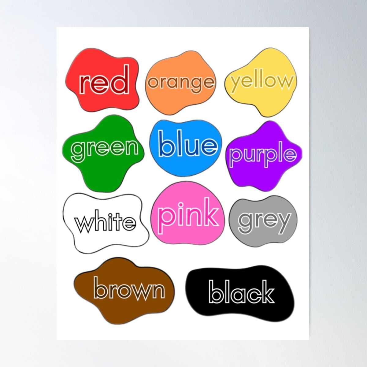 Primary Colours Labelled- Teacher Classroom Resource Poster Wall Art ...
