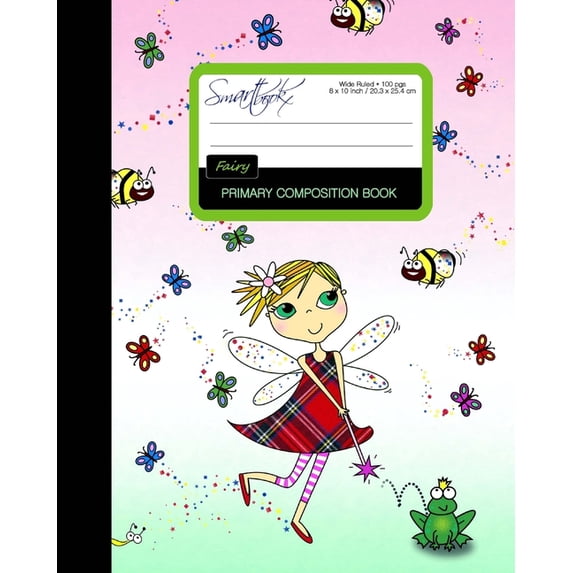 Primary Composition Book - Fairy: Kids School Exercise Book with ...