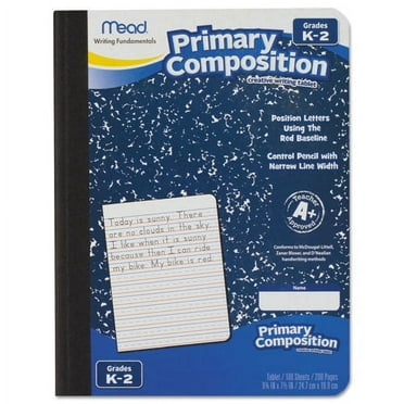 "Mead Primary K-2 Grades Marble Lines Composition Tablet, 100 Sheets ...