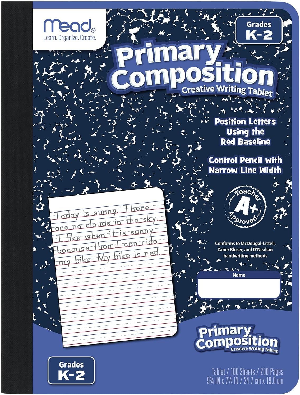 Primary Composition Book, Primary Ruled Journal, Grades K-2, 7-1/2" x 9 ...