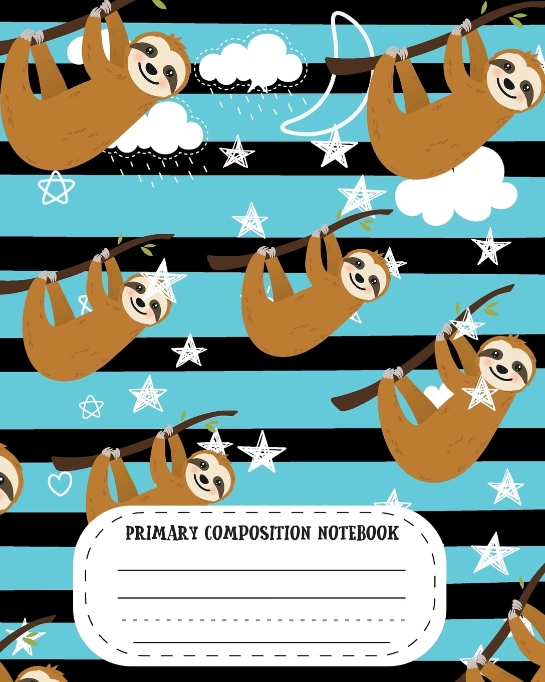 Primary Composition Notebook: Sloth Grades K-2 Kindergarten to Early ...