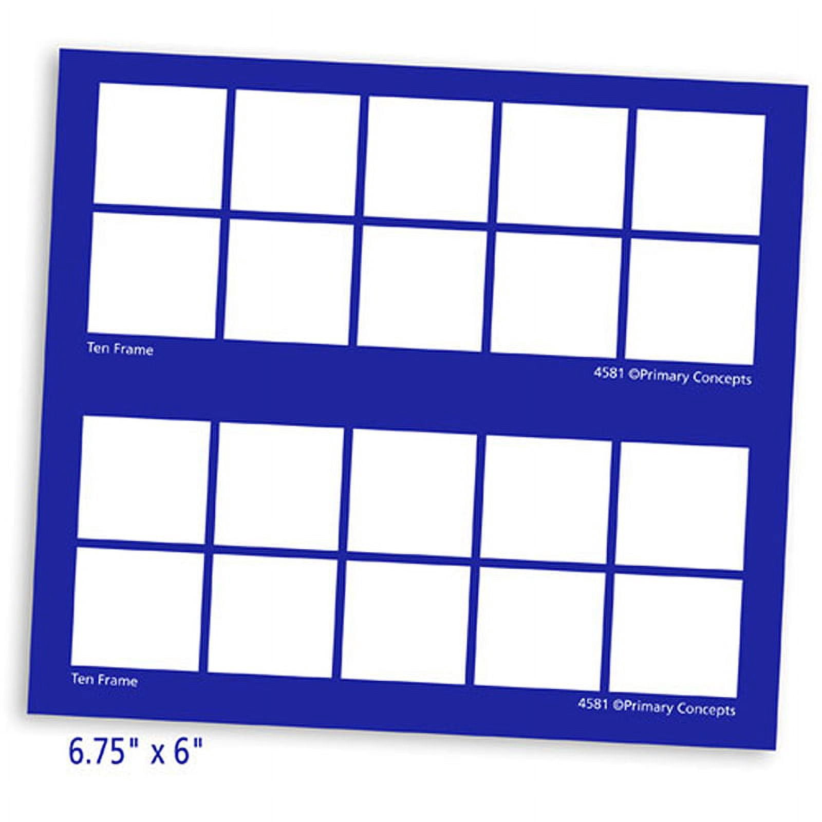 Primary Concepts PC-4581 Extra Ten Frame, 6.75" Width, 3" Length, Grade ...