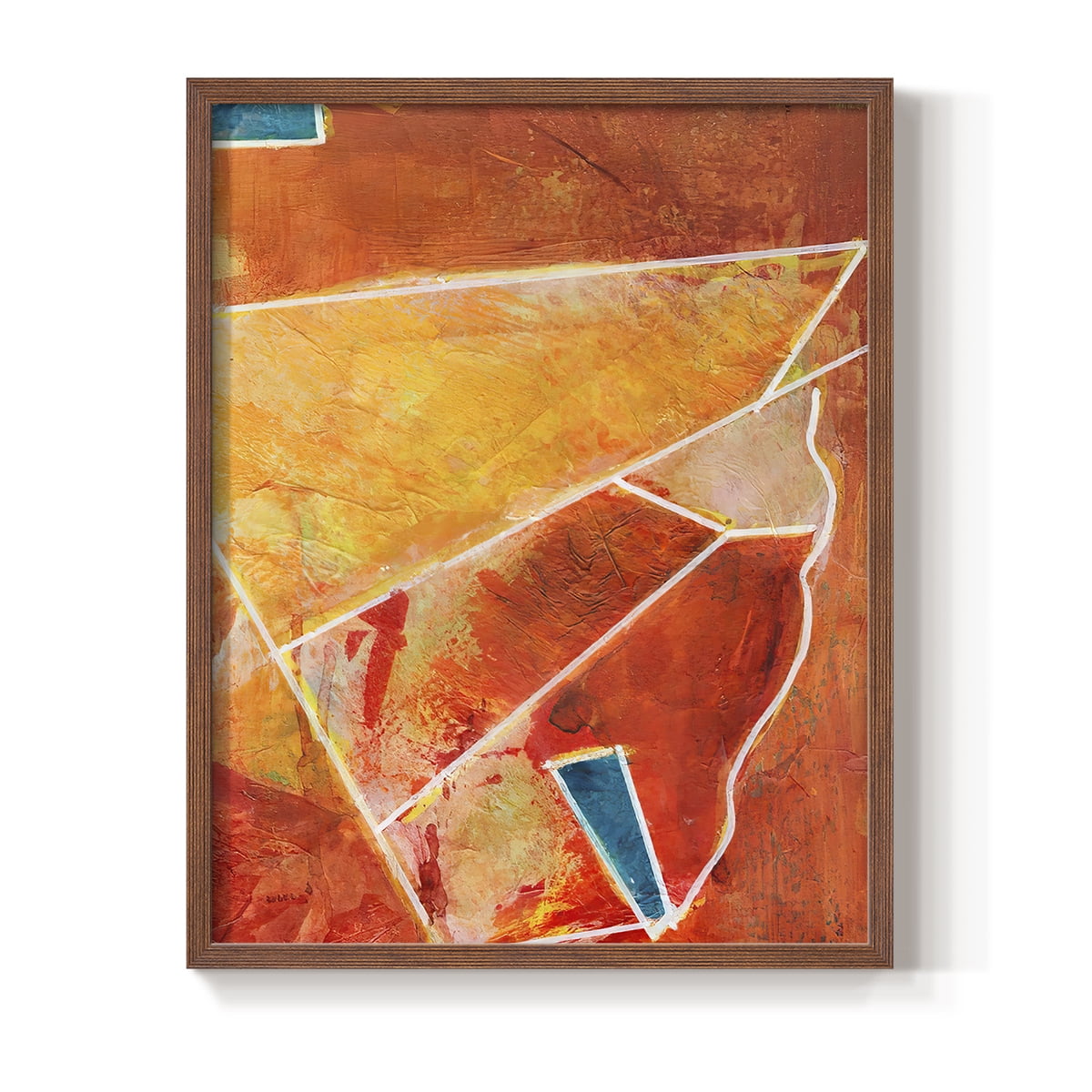 Primary Connection III Framed Print in Brown Solid Wood Framed Print No ...