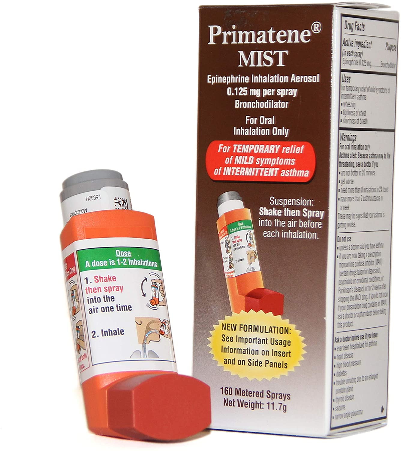 Armstrong Pharm Primatene Mist Epinephrine Inhalation Aerosol, 11.7 g ...