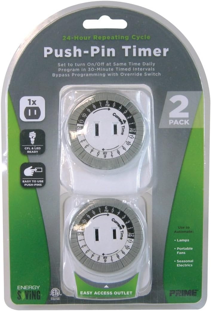 Prime 125V 24 Hr. Indoor Timer (2-Pack) TNI24111X2 - Walmart.com
