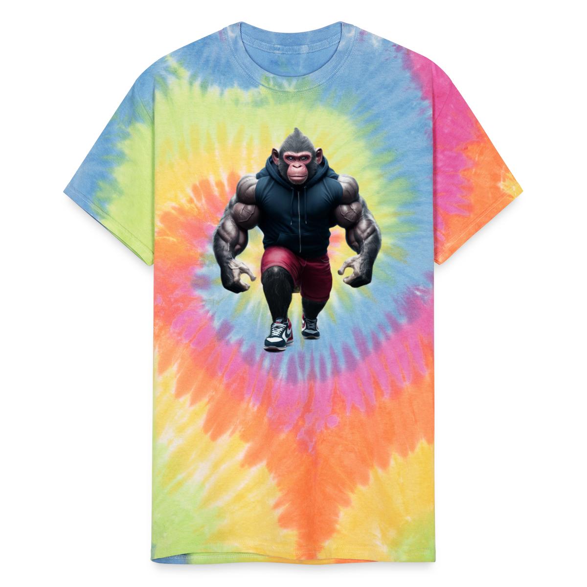 "Prime Ape: The Muscular Monkey" Unisex Tie Dye T-Shirt - Walmart.com