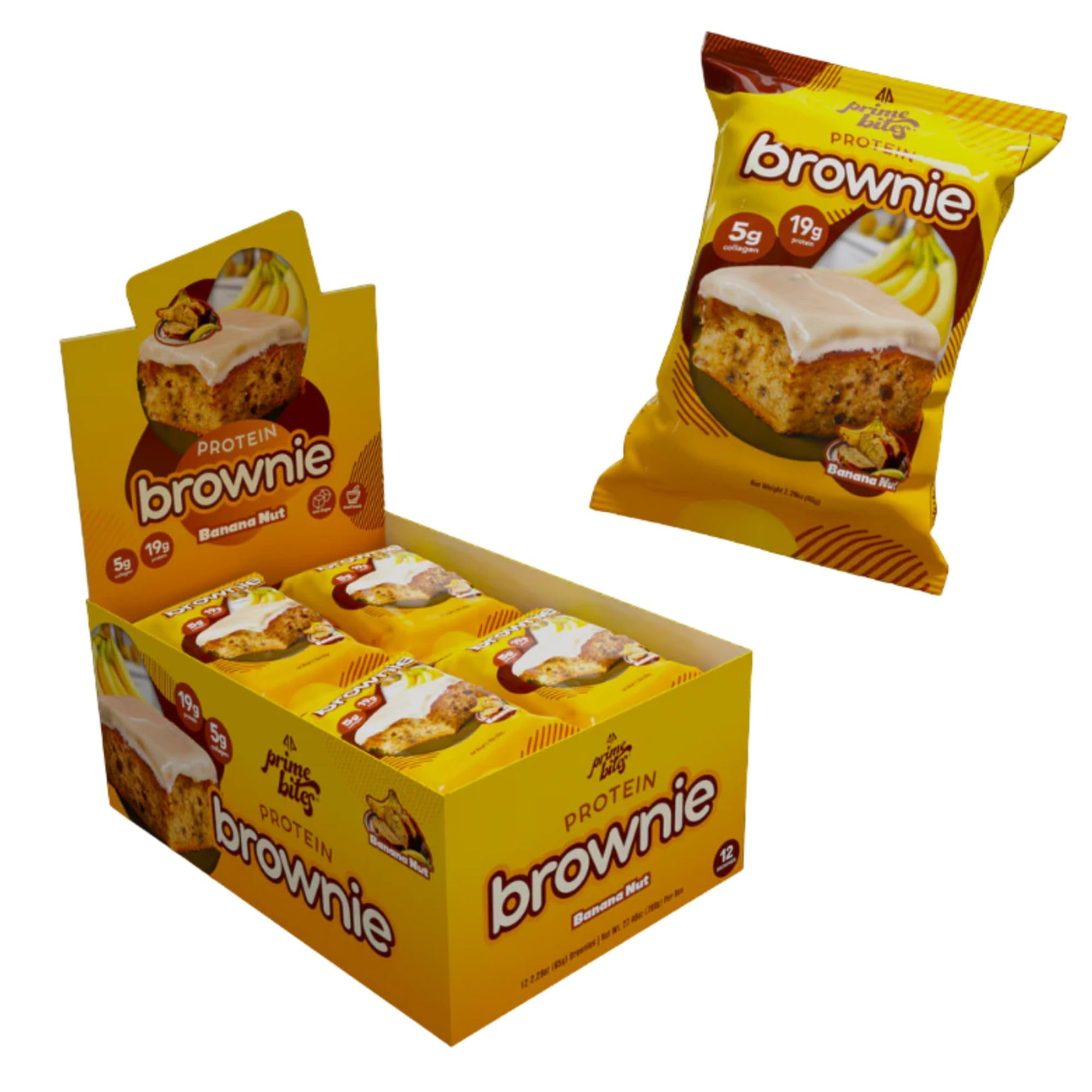 Prime Bites Protein Brownie, AKF18 High Protein, Collagen Fortified Low ...