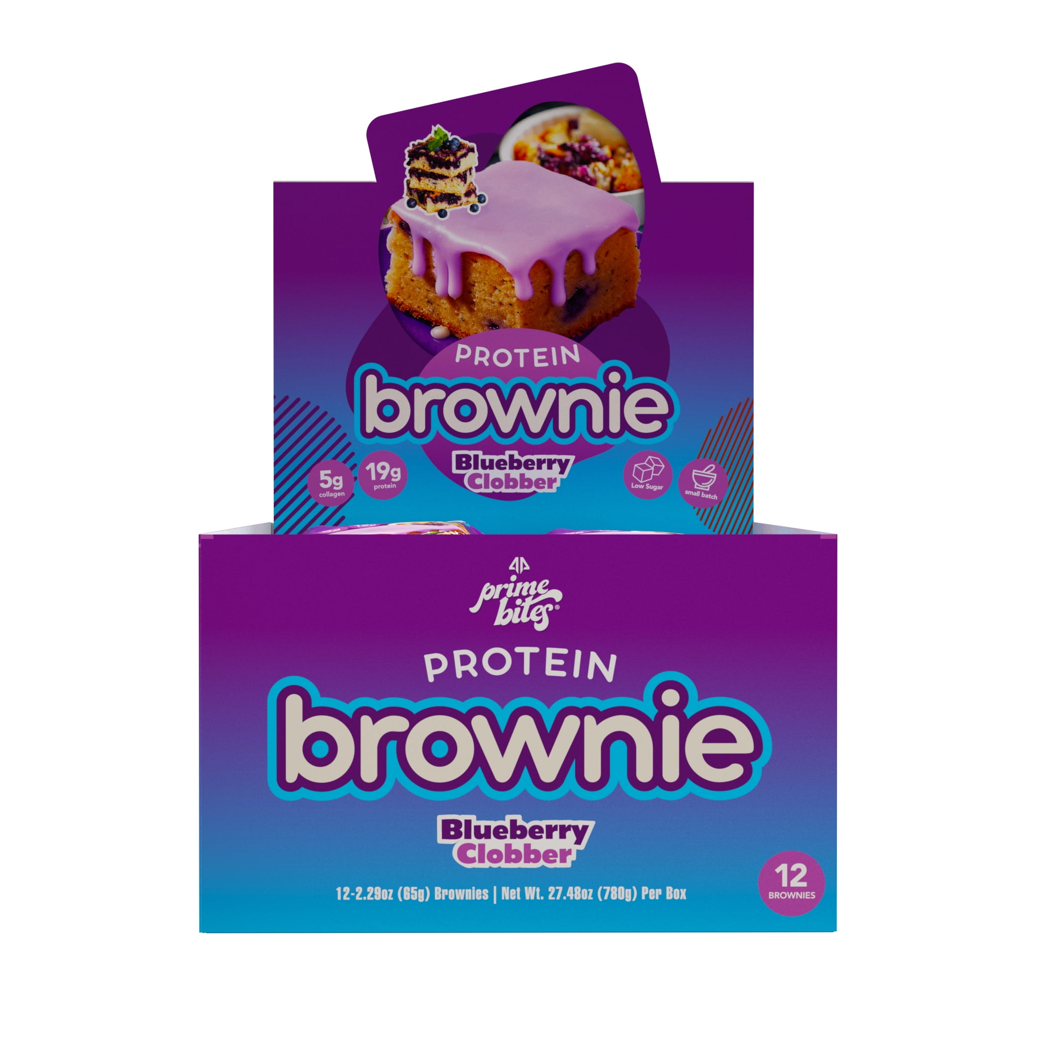 Prime Bites Protein Brownie - Blueberry Cobbler (12ct.) - Walmart.com