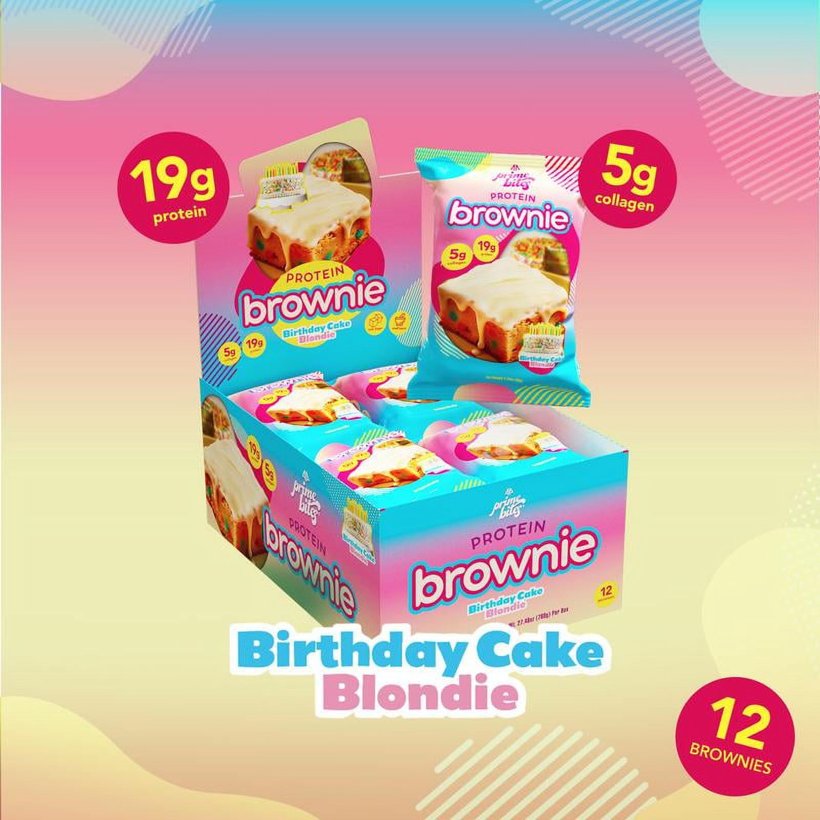 Prime Bites Protein Brownie with 19g Protein and 5g Collagen - Birthday ...