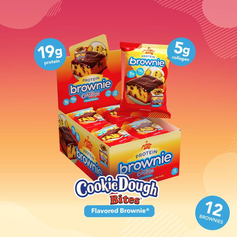 Prime Bites Protein Brownie with 19g Protein and 5g Collagen - Cookie ...