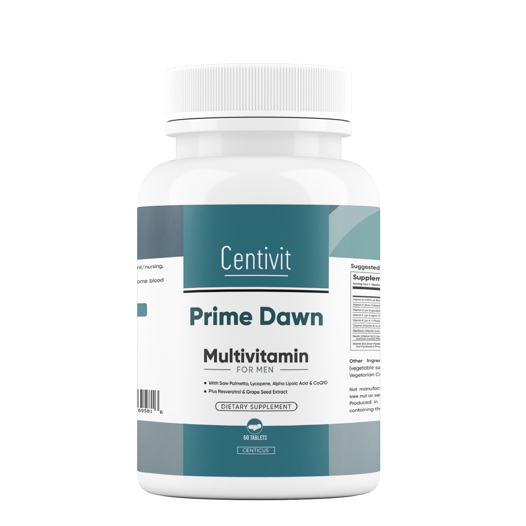 Centivit Prime Dawn Multivitamin for Men, 60 Count - Walmart.com