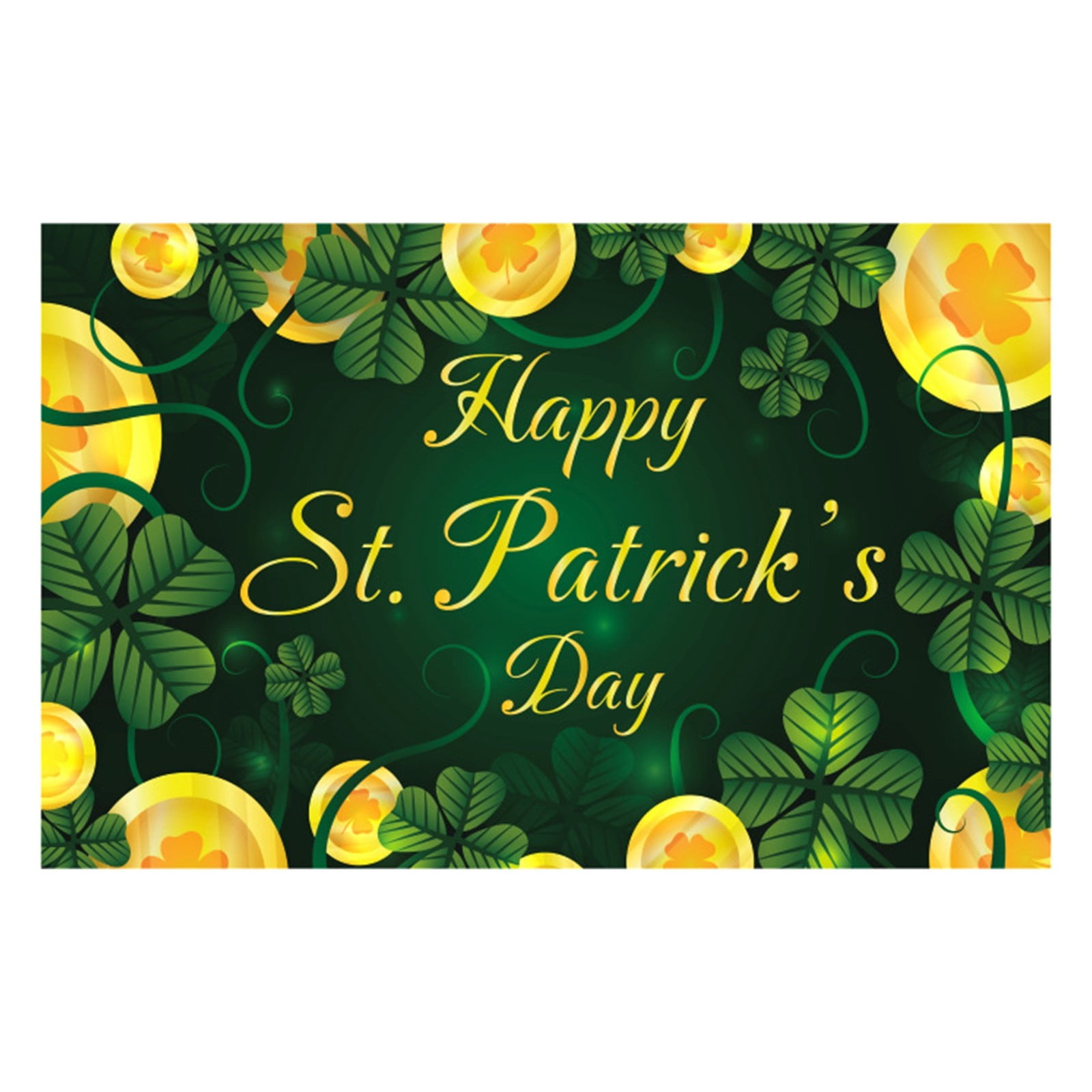 Prime Day Deals! St Patricks Day Banner Clearance Lucky Shamrock Bokeh Background Irish Luck Day ...
