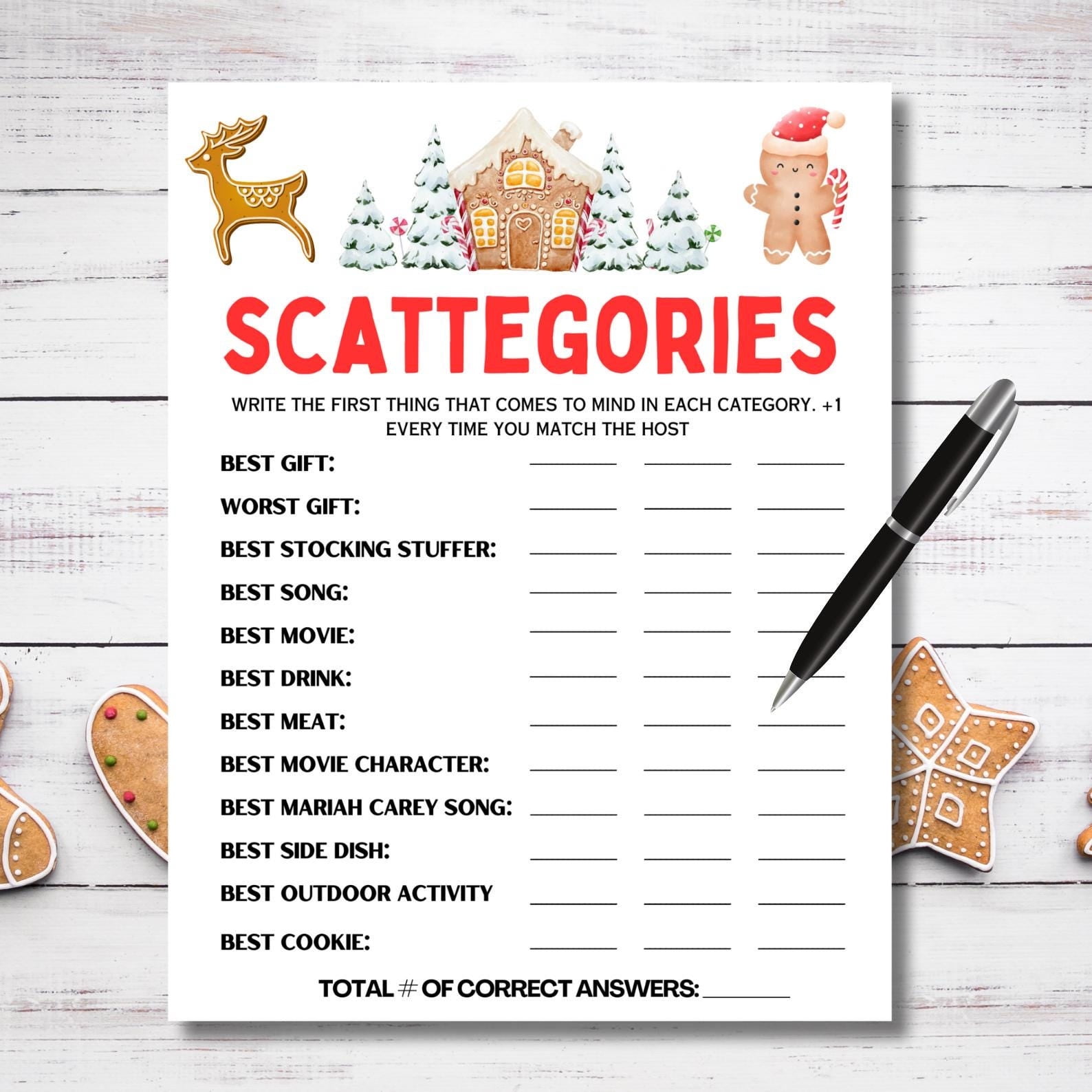 Prime Delica Christmas Scattegories | Christmas Games | Christmas ...