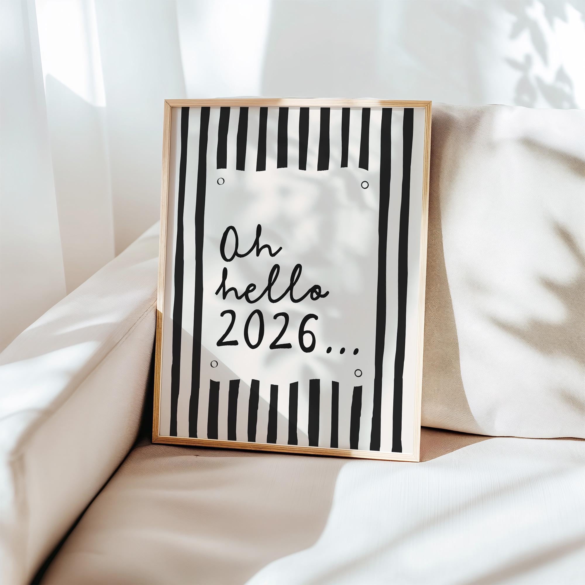 Prime Delica Hello 2026 New Year Print, New Years Eve Decorations, Nye ...