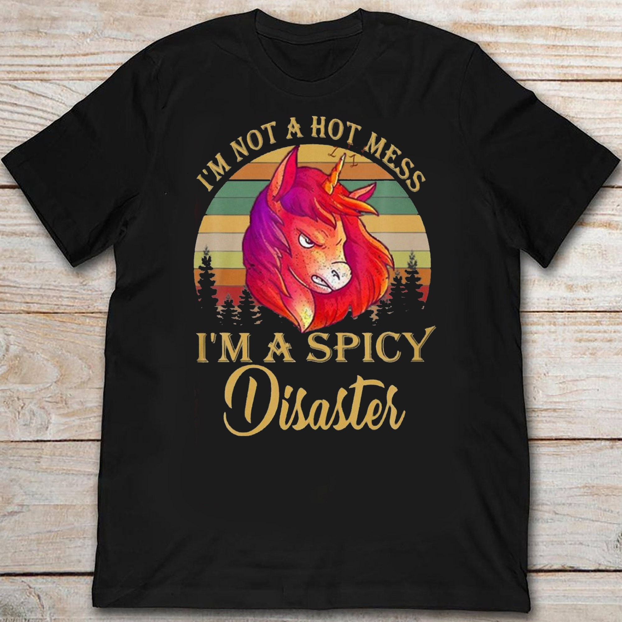 Prime Delica I'm Not A Hot Mess I'm A Spicy Disaster Red Hair Unicorn ...