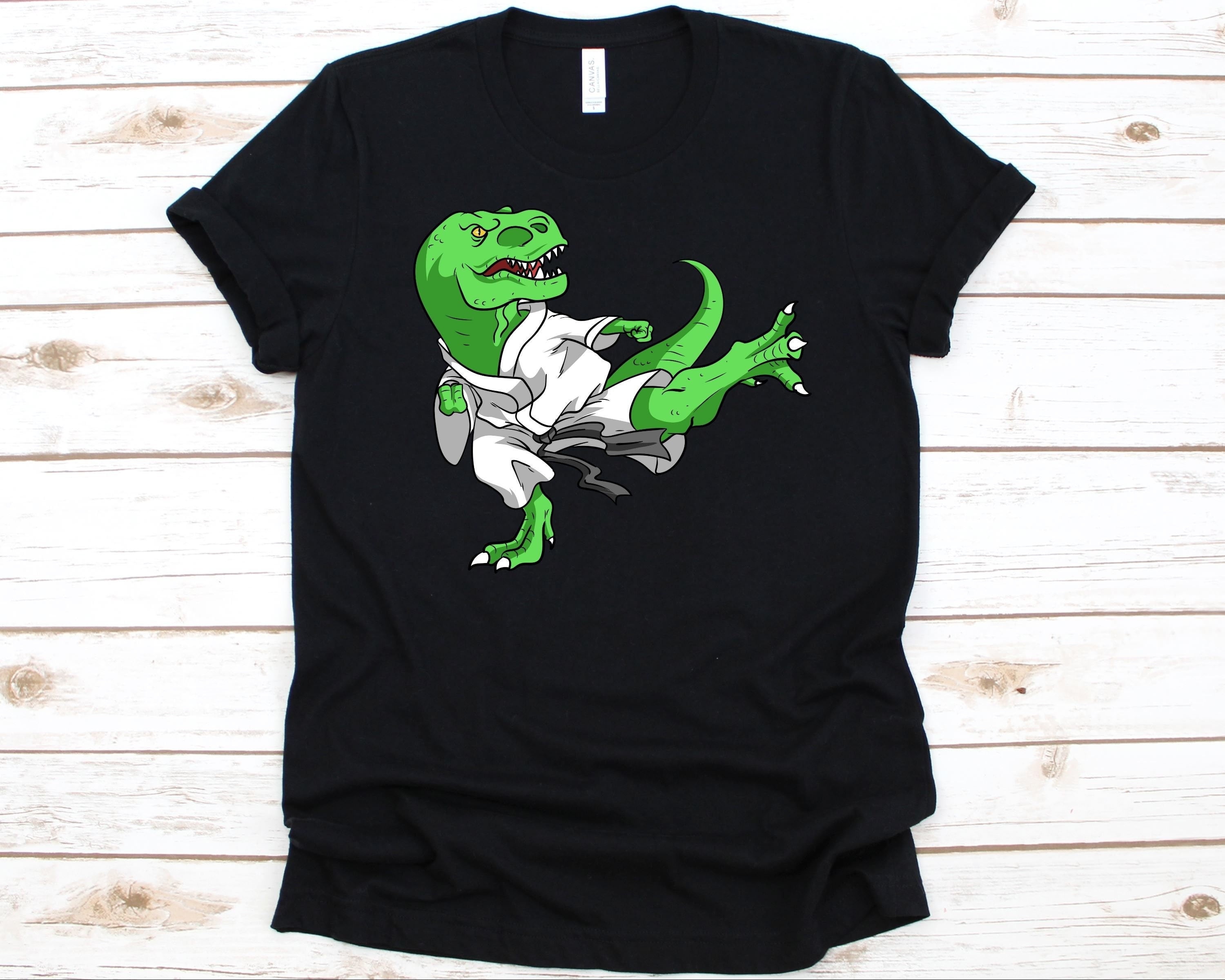 Prime Delica Karatesaurus Shirt, Karate Fighters Gift, T-Rex Dinosaur ...