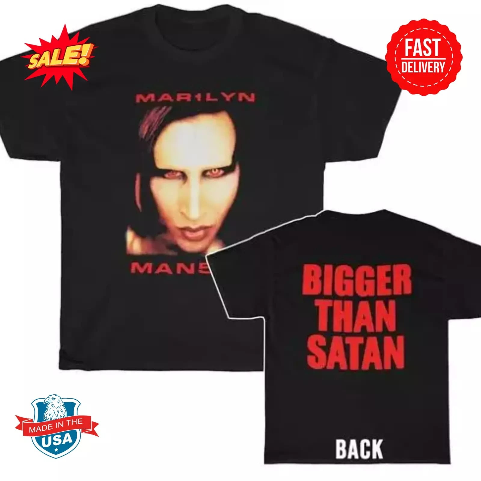 Prime Delica Marilyn Manson Mechanical Animals Era BiggerThanSatan T Shirt Good Hot - Walmart.com