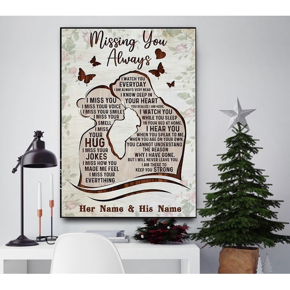 Prime Delica Personalized Memorial Poster, Missing You Always Wall Art ...