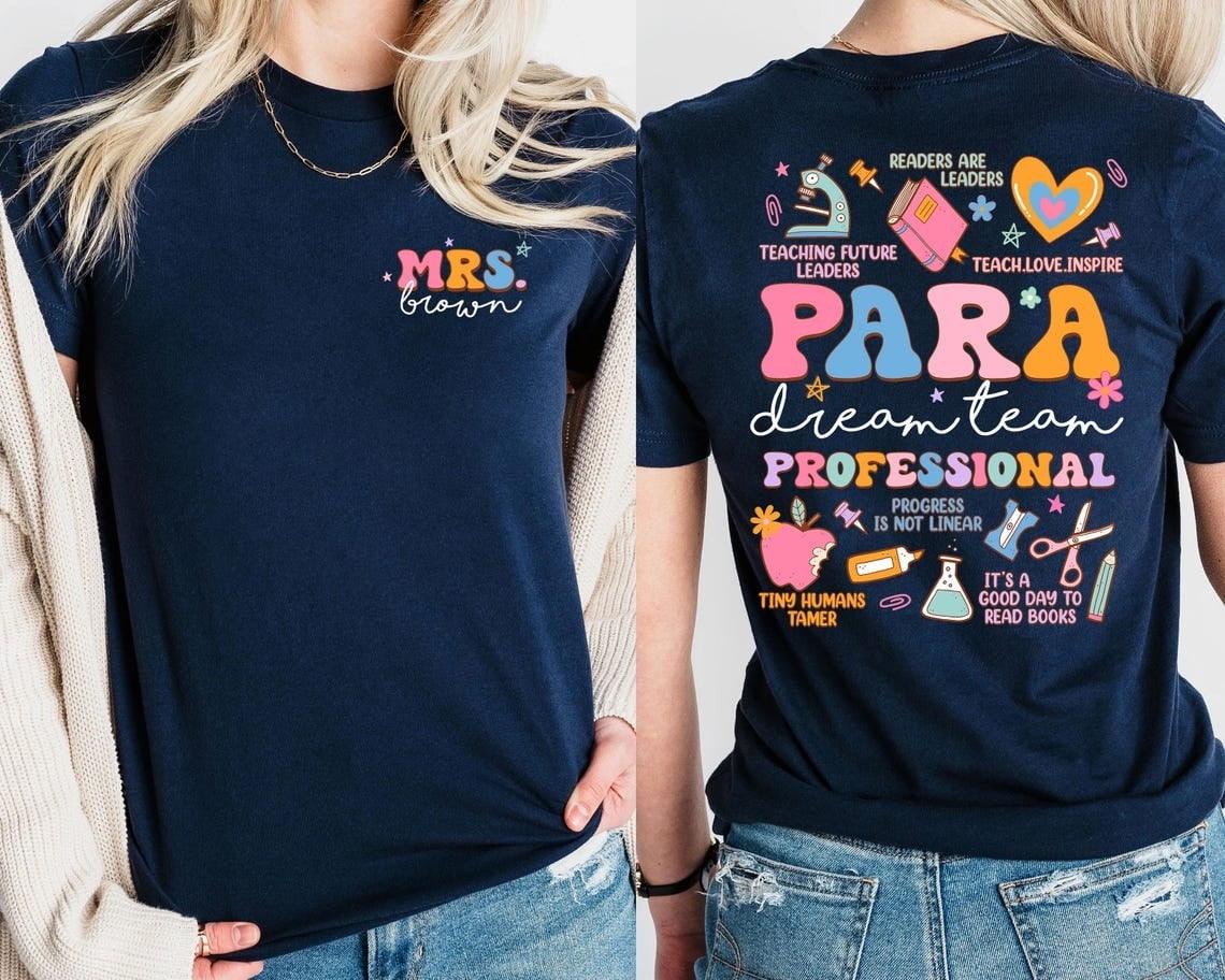Prime Delica Personalized Paraprofessional Shirt, Para Shirt, Teacher ...