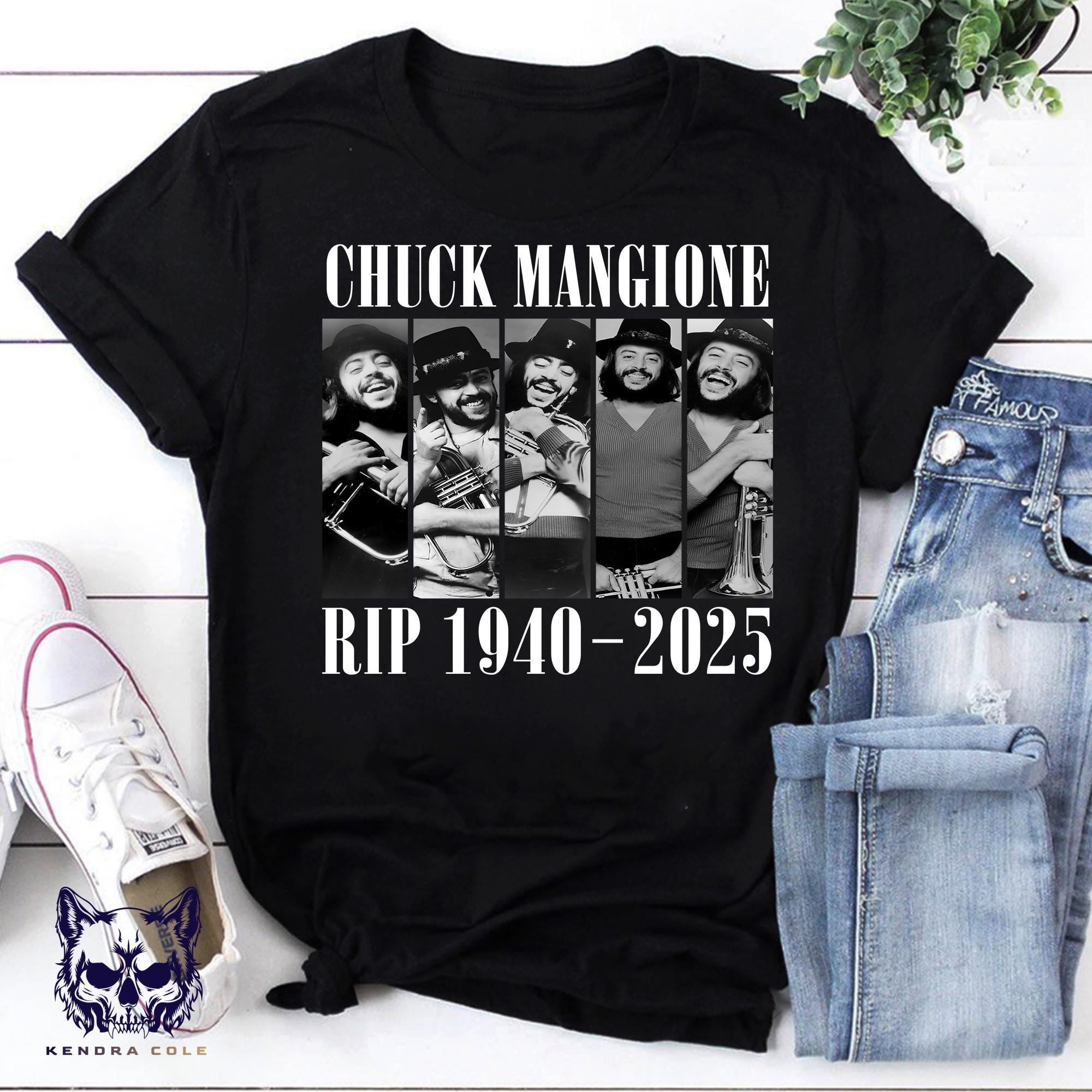 Prime Delica RIP Chuck Mangione Shirt 1940–2025 | Vintage Jazz Tribute Tee | Retro Memorial ...