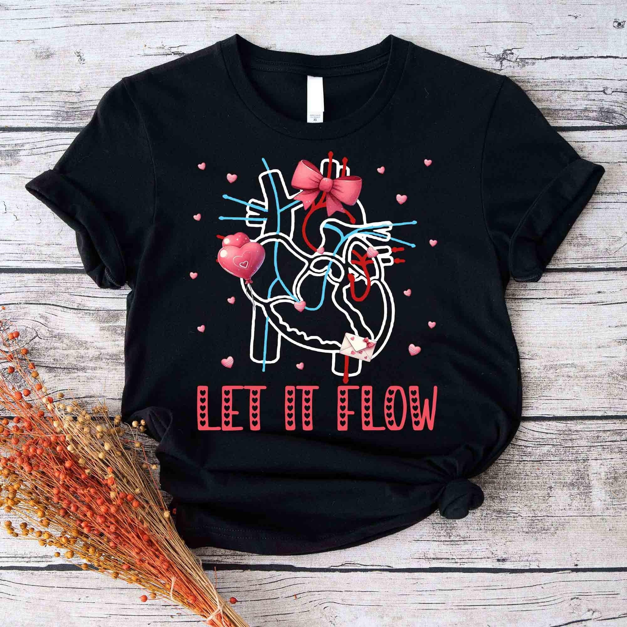Prime Delica Valentine Cardiac Nurse Heart Anatomy Shirt, Cath Lab CCU ...