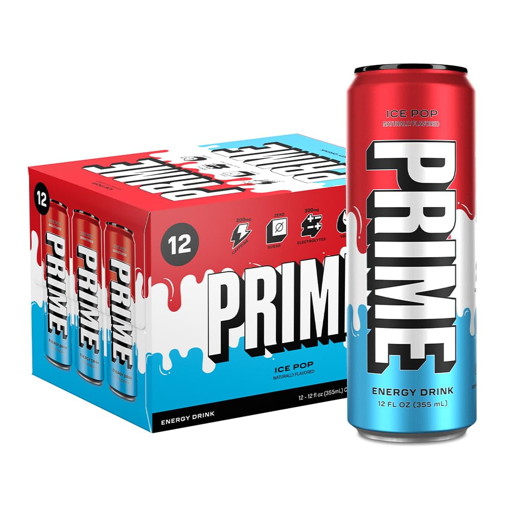 Prime Energy Drink Ice Pop, 200Mg Caffeine, 300Mg Electrolytes, Vegan ...