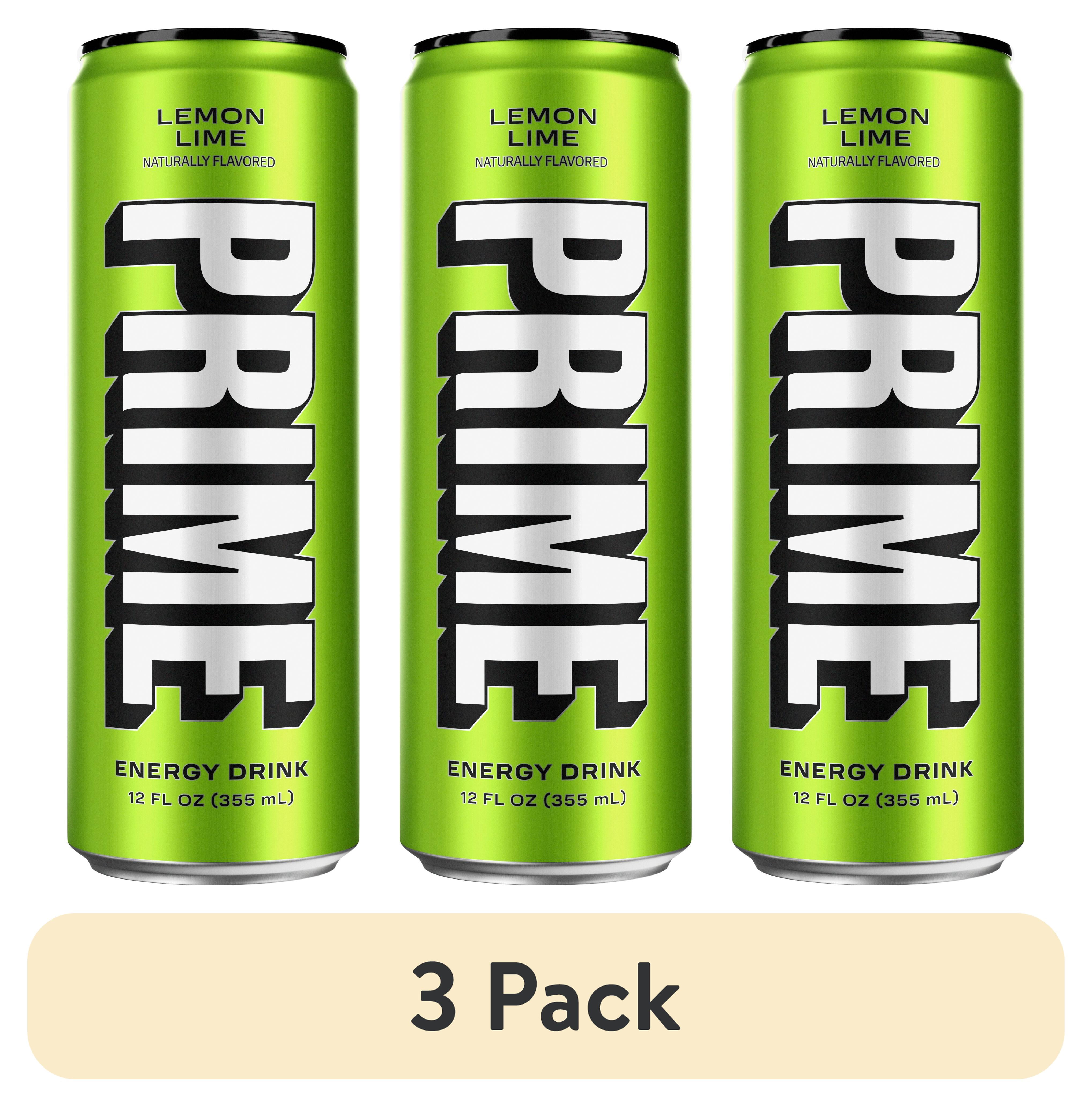 (3 pack) Prime Energy Drink, Sugar-Free Lemon Lime 12oz Can - Walmart.com