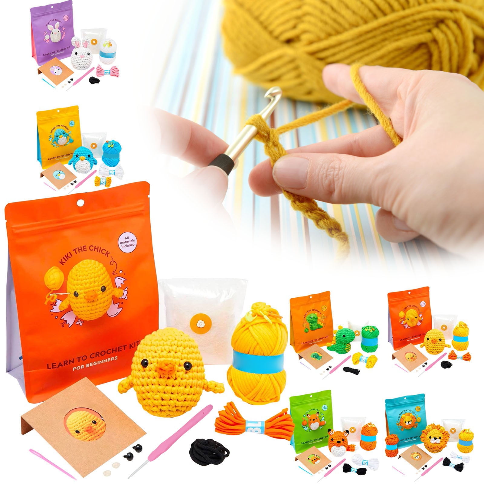 Prime Exclusive Deals! Crochet Kit For Beginners,Woobles Crochet Kit ...