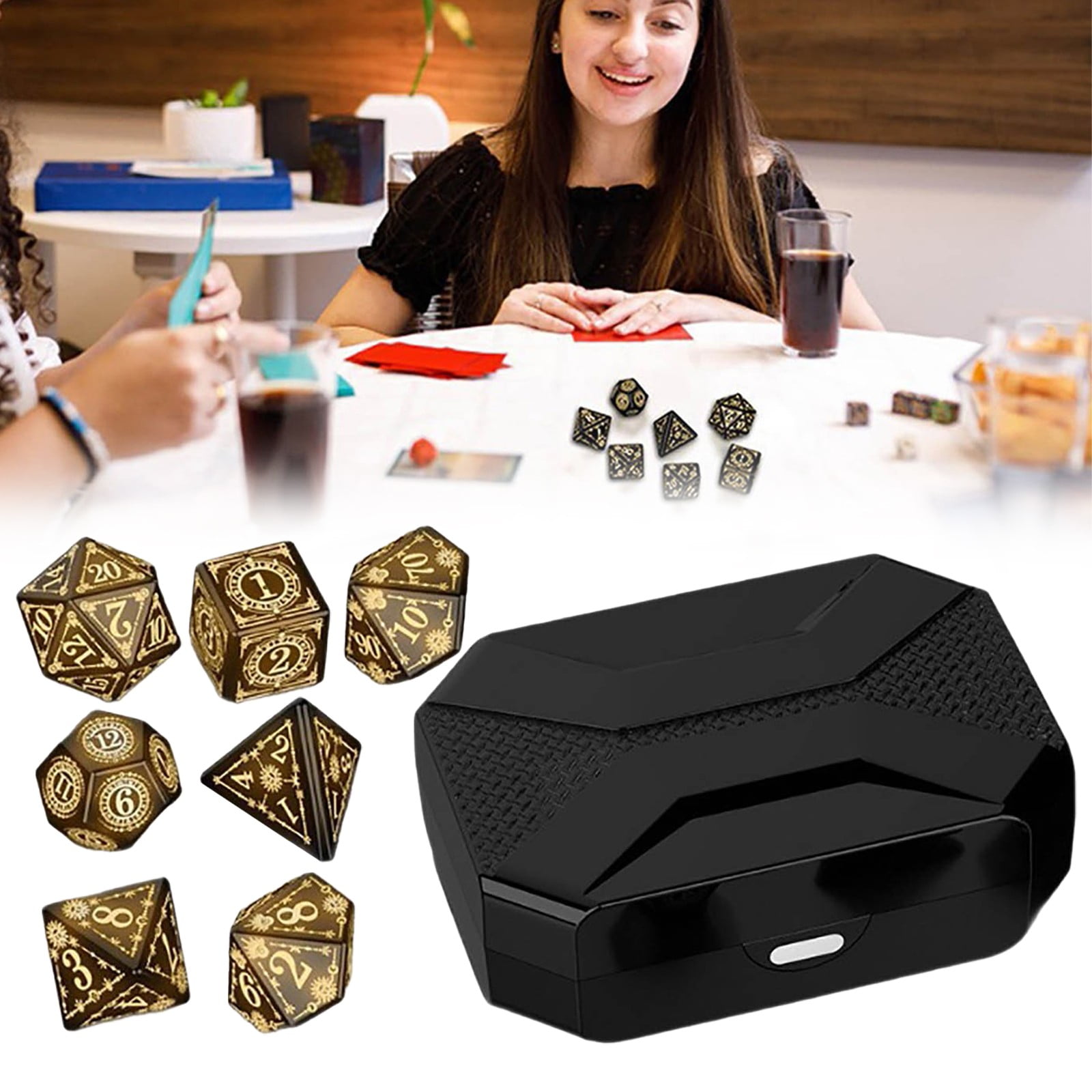 Prime Exclusive Deals! Led Dice Set D&D Rechargeable,Light Up Dice, 7-Piece Rechargeable LED ...