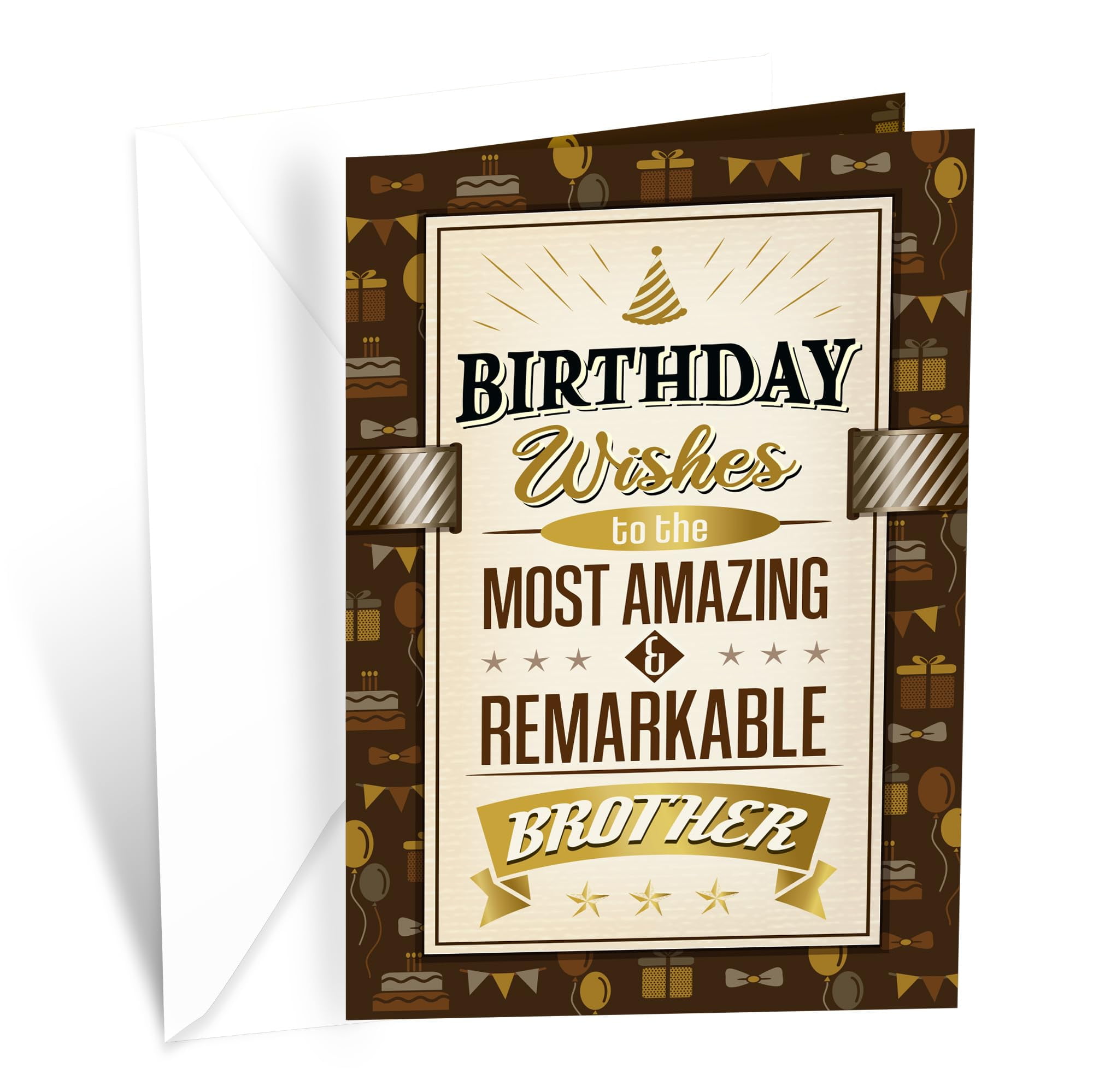 Prime Greetings Birthday Card Brother, Made in America, Eco-Friendly, Thick Card Stock with ...