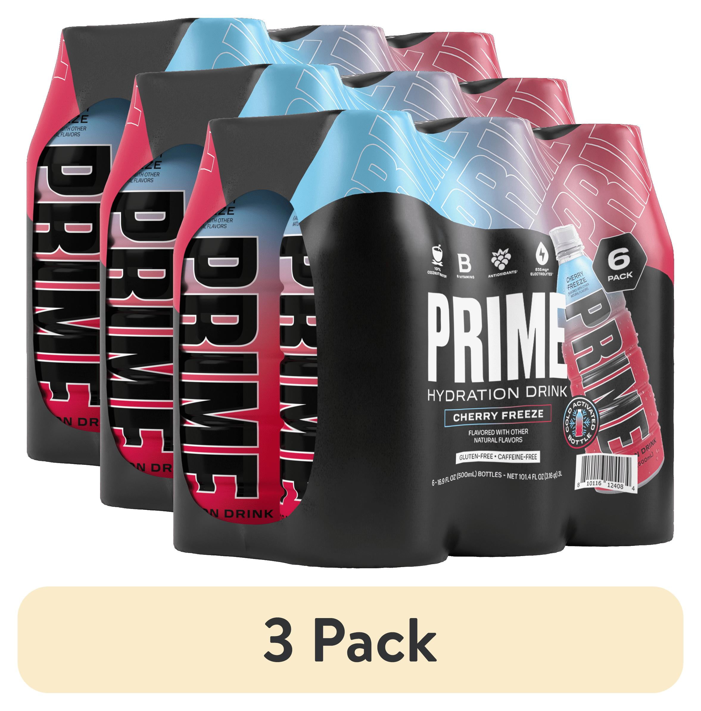 (3 pack) Prime Hydration Drink, Cherry Freeze, 16.9 fl oz 6-Pack ...