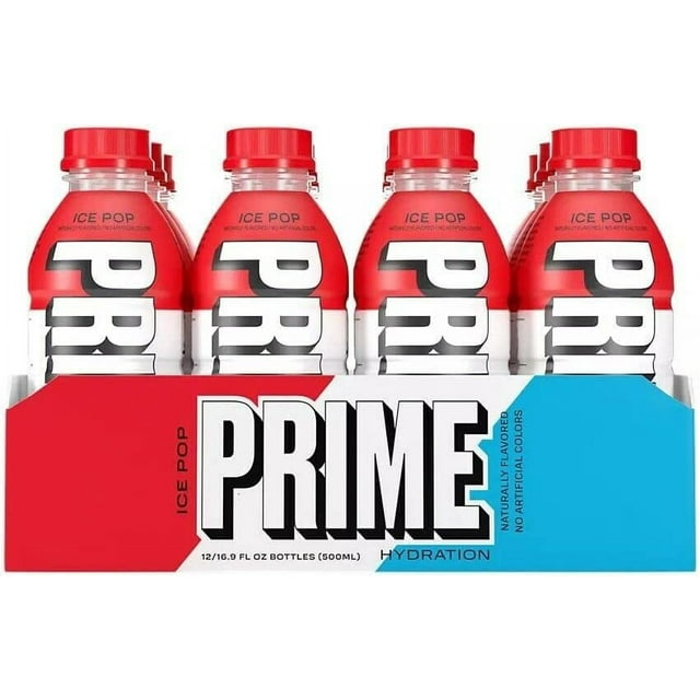 Prime Hydration Water Drink, Zero Added Sugar, Ice Pop Flavor, 16.9 Oz ...
