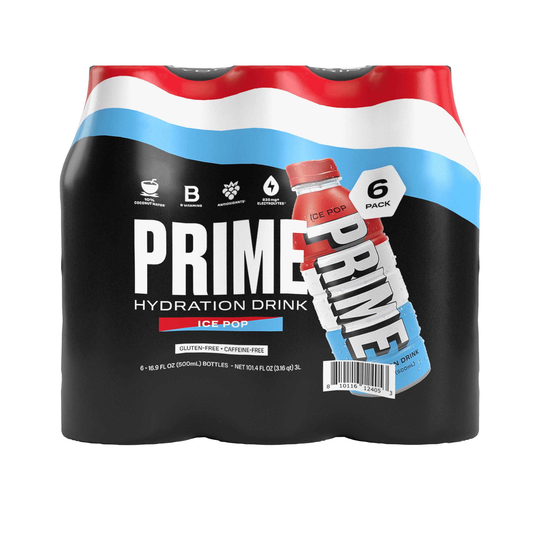 PRIME Hydration Drink, Healthy Ice Pop Flavor, Zero Sugar, 16.9oz ...