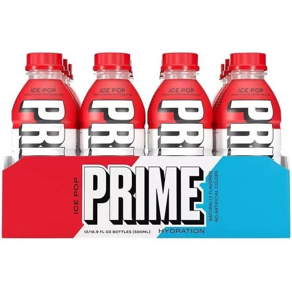 Prime Hydration Sugar-Free Drink, Ice Pop Flavor with Electrolytes ...