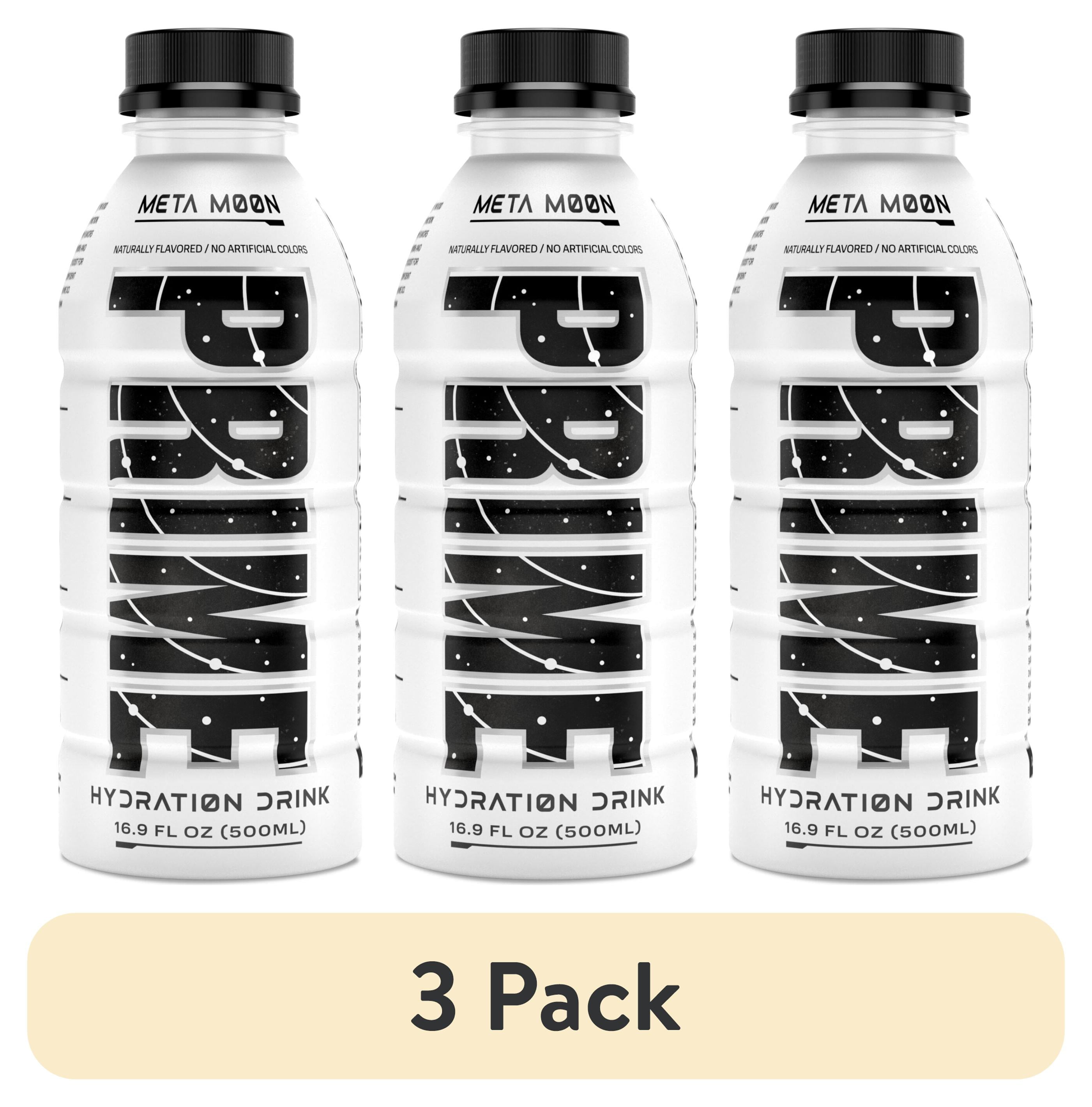 (3 pack) Prime Hydration Drink, Meta Moon 16.9 fl oz, Single Bottle ...