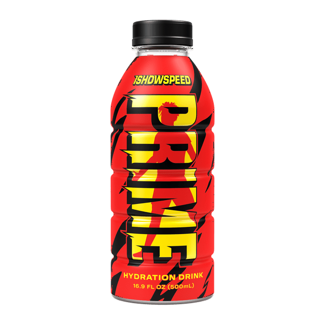 Prime Hydration Drink, Special Edition IShowSpeed Bottle, 16.9oz (1 ...