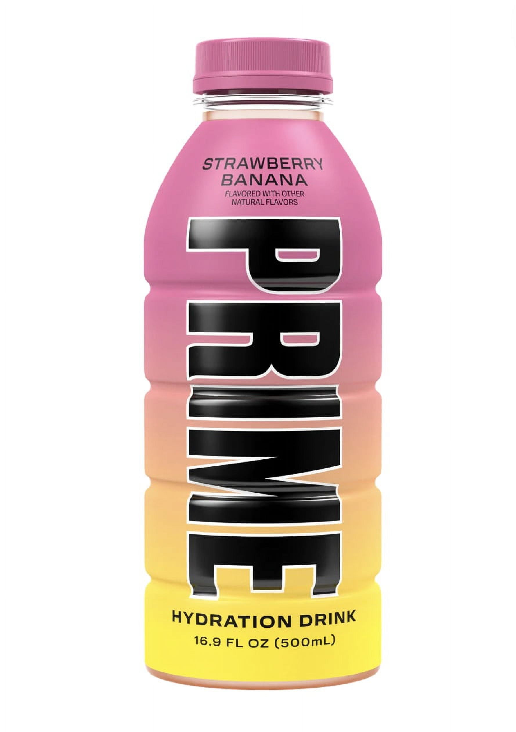 Prime Hydration Drink, Strawberry Banana, 16.9 fl oz, 10% Coconut Water ...